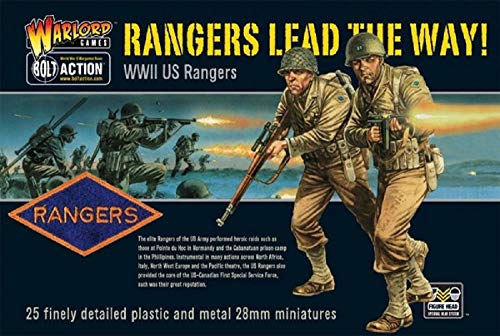 Bolt Action Rangers Lead The Way! US Rangers 1:56 WWII Military Wargaming Figures Plastic Model Kit