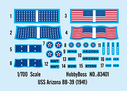 Hobby Boss HY83401 USS Arizona BB-39 Boat Model Building Kit