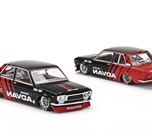 Datsun 510 Pro Street Advan Yokohama (by Jun Imai) Kaido House 1/64 Diecast Model Car True Scale Miniatures KHMG032