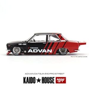 Datsun 510 Pro Street Advan Yokohama (by Jun Imai) Kaido House 1/64 Diecast Model Car True Scale Miniatures KHMG032