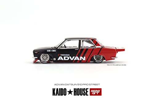 Datsun 510 Pro Street Advan Yokohama (by Jun Imai) Kaido House 1/64 Diecast Model Car True Scale Miniatures KHMG032