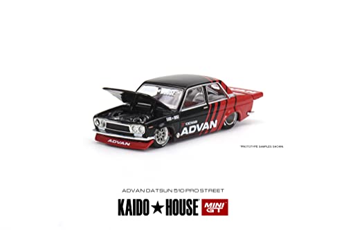 Datsun 510 Pro Street Advan Yokohama (by Jun Imai) Kaido House 1/64 Diecast Model Car True Scale Miniatures KHMG032