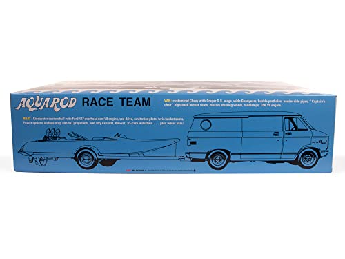 AMT Aqua Rod Race Team 1975 Chevy Van, Race Boat & Trailer 1:25 Scale Model Kit