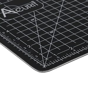 Acurit Self-Healing Cutting Mats - Self-Healing Craft Mats for Cutting, Measurements, Studios, Design, & More! - [Black - 18x24"]