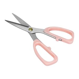 all purpose 8″ scissors heavy duty ergonomic comfort grip shears sharp scissors for office home household (pink)