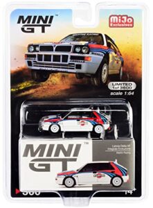 truescale miniatures lancia delta hf integrale evoluzione white w/graphics martini racing ltd ed to 3600 pcs 1/64 diecast model car by true scale miniatures mgt00300