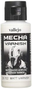 vallejo mecha matt varnish 60ml painting accessories, 2.02 fl oz (pack of 1) (vj26702)