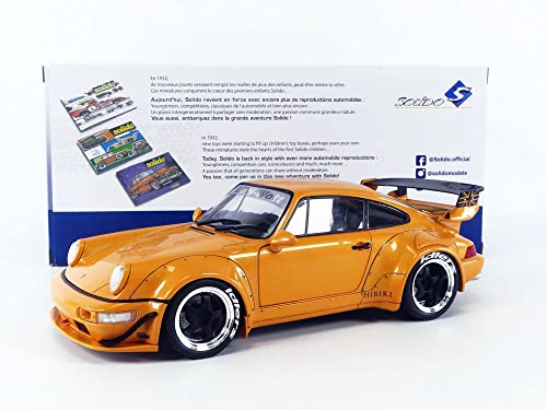 Solido S1807501 1:18 2011 RWB 964-Orange Porsche Collectible Miniature car, Orange