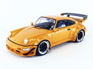 solido s1807501 1:18 2011 rwb 964-orange porsche collectible miniature car, orange