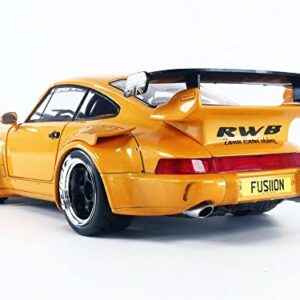 Solido S1807501 1:18 2011 RWB 964-Orange Porsche Collectible Miniature car, Orange