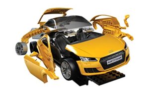 airfix quickbuild audi tt coupe yellow brick building model kit j6034