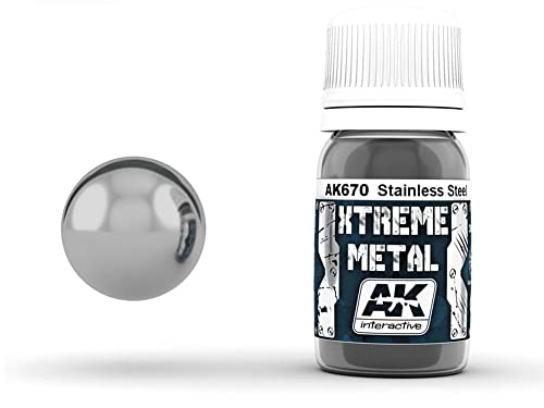 AK Interactive 30ml Extreme Metal Paints Stainless Steel # 670