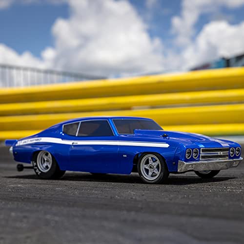 Losi RC Car 1/16 1970 Chevelle 2 Wheel Drive Mini No Prep Drag Car RTR Includes Everything Needed no Other purchases Required Blue LOS01023T1