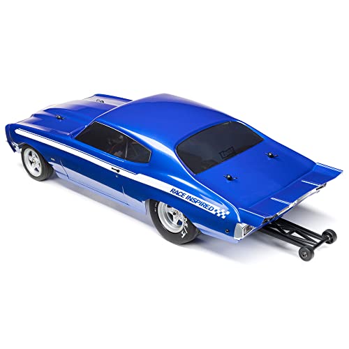 Losi RC Car 1/16 1970 Chevelle 2 Wheel Drive Mini No Prep Drag Car RTR Includes Everything Needed no Other purchases Required Blue LOS01023T1