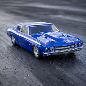 Losi RC Car 1/16 1970 Chevelle 2 Wheel Drive Mini No Prep Drag Car RTR Includes Everything Needed no Other purchases Required Blue LOS01023T1