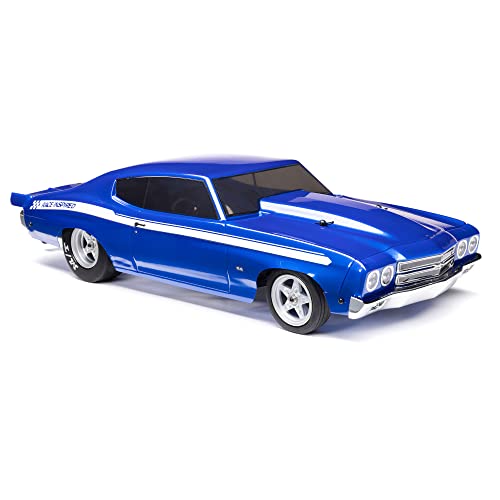 Losi RC Car 1/16 1970 Chevelle 2 Wheel Drive Mini No Prep Drag Car RTR Includes Everything Needed no Other purchases Required Blue LOS01023T1