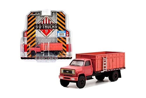 ModelToyCars 1980 Chevy C-70 Grain Truck (Weathered), Red - Greenlight 45150A - 1/64 Scale Diecast Car