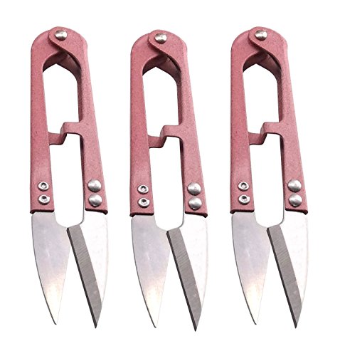 Penta Angel 4.1inch Sewing Scissors Yarn Thread Scissors Mini Small Snips Trimming Nipper - Great for Stitch,DIY Supplies (3PCS, Pink)