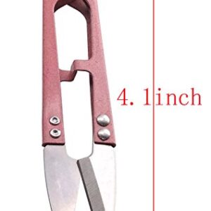 Penta Angel 4.1inch Sewing Scissors Yarn Thread Scissors Mini Small Snips Trimming Nipper - Great for Stitch,DIY Supplies (3PCS, Pink)