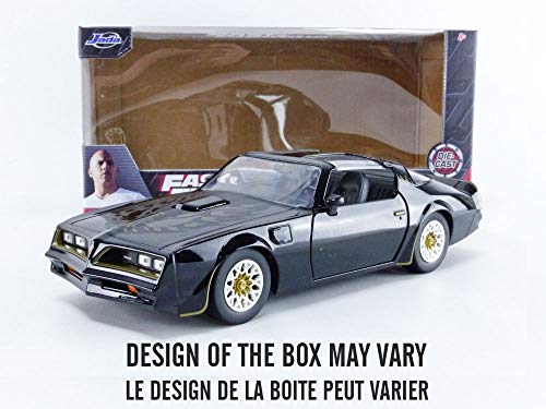 Jada Toys Fast & Furious 1:24 1977 Pontiac Firebird Die-cast Car, Toys for Kids and Adults, Black