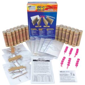 united model b6-0/b6-6 engine bulk pack, includes 24 model rocket engines for two-stage rockets