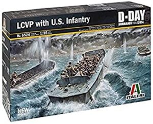 italeri models lcvp with u.s. infantry d-day series boat model building kits