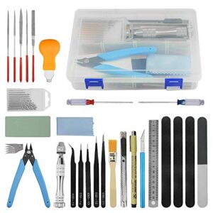 xingyheng 41pcs modeler basic tools craft set compatible with gundam model tools kit with plastic box hobby model assemble building repairing and fixing diy craft kit