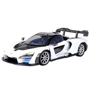 mclaren senna white and black 1/24 diecast model car by motormax 79355