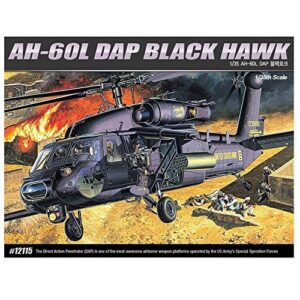 academy 12115 ah-60l dap black hawk helicopter plastic model kit