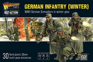 bolt action winter german grenadiers infantry 1:56 wwii military wargamimg plastic model kit