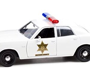 1975 Coronet White Hazzard County Sheriff 1/24 Diecast Model Car by Greenlight 84104