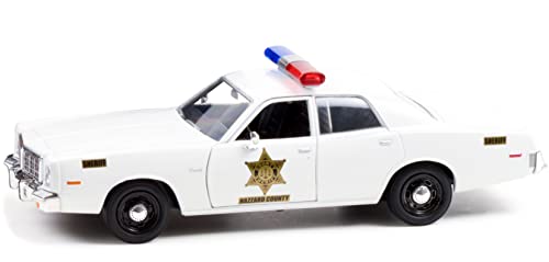 1975 Coronet White Hazzard County Sheriff 1/24 Diecast Model Car by Greenlight 84104