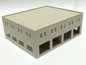 outland models train railway modern garage / logistics centre unpainted n scale