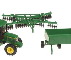 ERTL John Deere 6410 Tractor With Barge Wagon And Disk (1:32 Scale) , Green