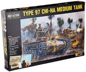 bolt action type 97 chi-ha japanese medium tank 1:56 wwii military wargaming plastic model kit