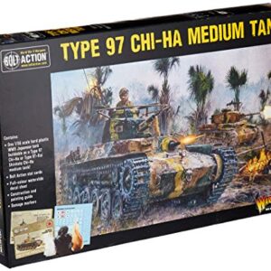 Bolt Action Type 97 Chi-Ha Japanese Medium Tank 1:56 WWII Military Wargaming Plastic Model Kit