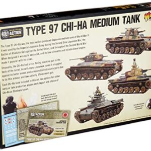 Bolt Action Type 97 Chi-Ha Japanese Medium Tank 1:56 WWII Military Wargaming Plastic Model Kit