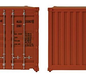 Walthers SceneMaster HO Scale Model of Hapag Lloyd (Orange, Blue) 20' Corrugated Container,949-8055