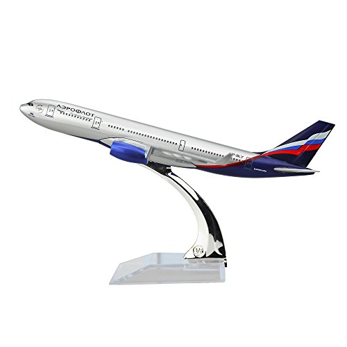 24-Hours The Russian International Airlines Aeroflot-Russian Airlines Airbus A330 Airplane Models Die-cast 1:400