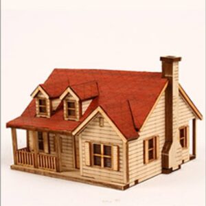 DESKTOP Wooden Model Kit Western House 2 by Young Modeler