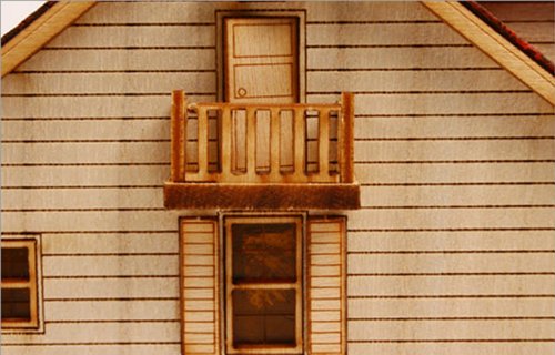 DESKTOP Wooden Model Kit Western House 2 by Young Modeler