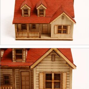 DESKTOP Wooden Model Kit Western House 2 by Young Modeler