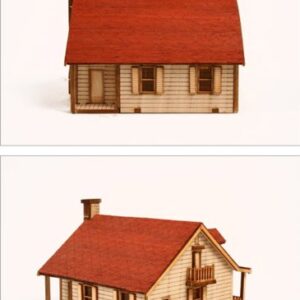 DESKTOP Wooden Model Kit Western House 2 by Young Modeler