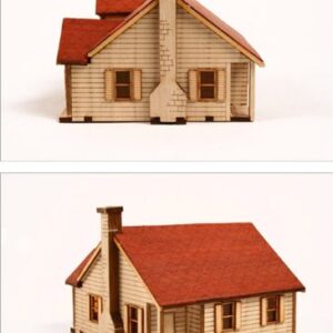 DESKTOP Wooden Model Kit Western House 2 by Young Modeler