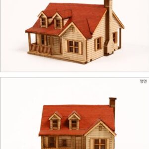 DESKTOP Wooden Model Kit Western House 2 by Young Modeler