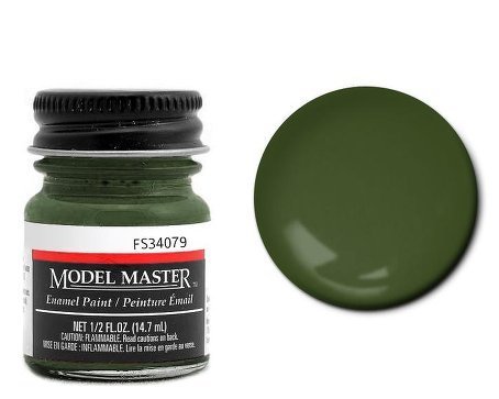 Testor Corp. Dark Green Enamel Paint .5 oz bottle FS 34079