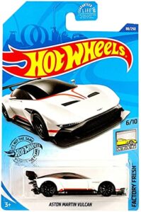 hot wheels 2020 factory fresh aston martin vulcan, white 88/250