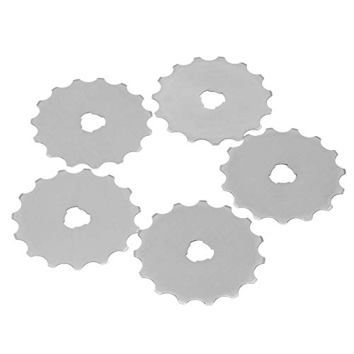 5Pcs Perforating Replacement Blades Crochet Edge Skip Blades Rotary Cutter Accessories for Crochet Edge Projects Fleece and Scrapbooking 45mm