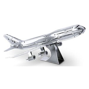 fascinations metal earth boeing 747 airplane 3d metal model kit