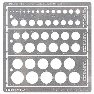 TAMIYA 74150 Circle Stencil PE (3) 1-12.5 mm, Craft Tools, Model Making Accessories, 300074150